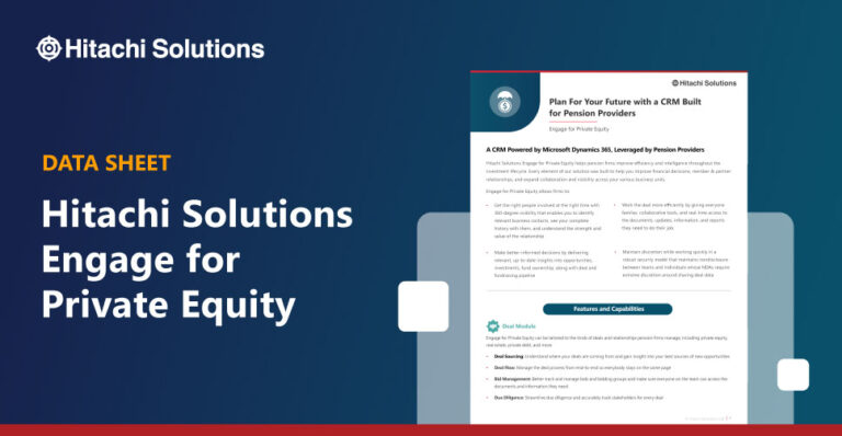 Hitachi Solutions Engage for Private Equity – Hitachi Solutions