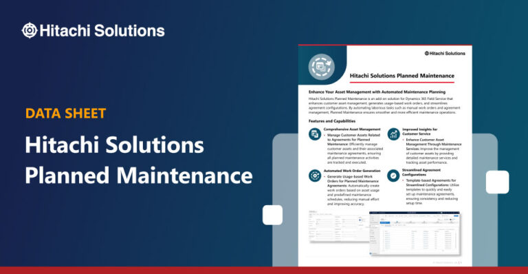 Hitachi Solutions Planned Maintenance – Hitachi Solutions
